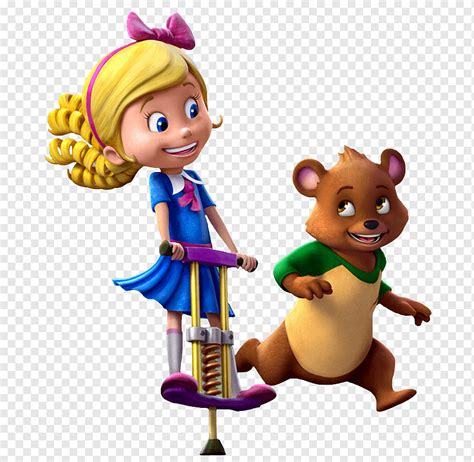 Goldie And Bear Pogo Stick Cartoons Goldie And Bear Png Pngwing