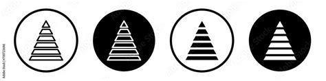 Hierarchy Pyramid Icon Set Triangle Hierarchy Level Vector Symbol In Black Filled And Outlined