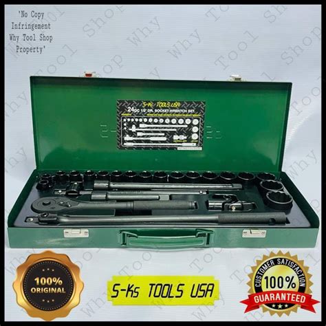 Sks Tools Usa 24pcs Socket Wrench Set 8mm To 32mm 1 2 Drive 12 Points Flower Type Lazada Ph