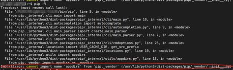 Importerror Cannot Import Name ‘appdirs‘ From ‘pipvendor‘ Python3