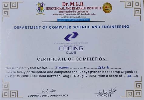 Thandra Kumar On Linkedin Pythonbootcamp Certified Codingjourney