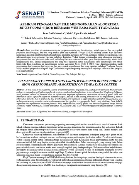 Aplikasi Pengamanan File Menggunakan Algoritma Rivest Code4 Rc4