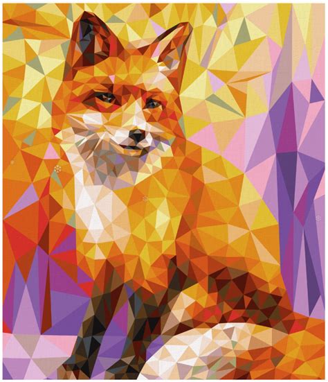 Malování Podle čísel Liška Polygonart Fox 40 X 50cm Deskové Hry