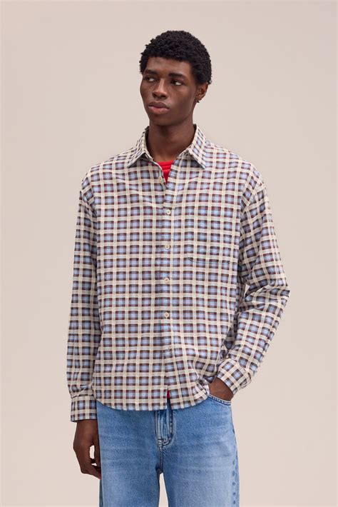 Deon Leno Weave Shirt Blue Check Fore And Wharf