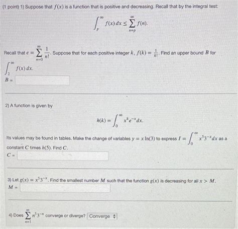 solved 1 point 1 suppose that f x is a function that is