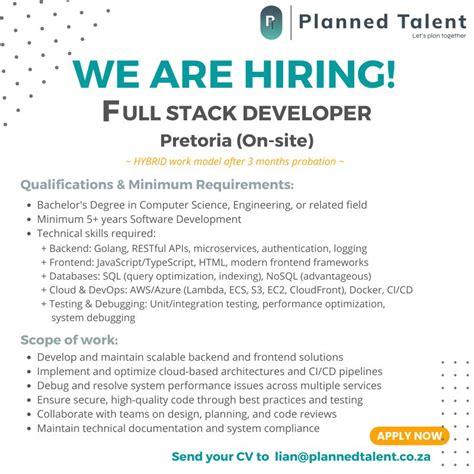 hiring plannedtalent frontenddeveloper backenddeveloper… planned