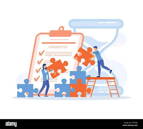 Project Management Business Process And Planning Work Flow Organization Flat Vector Modern