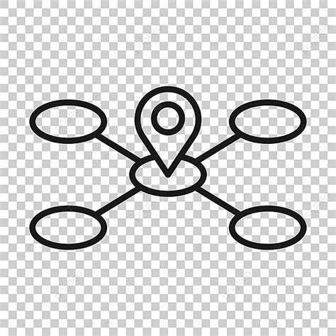 Flat Map Pin Icon For Gps Navigation Route Stroke Destination Vector Route Stroke Destination