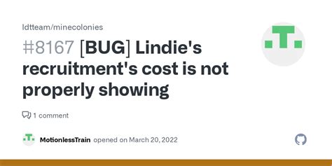 Bug Lindies Recruitments Cost Is Not Properly Showing · Issue 8167