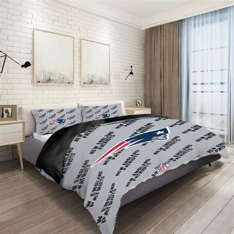 Nfl New England Patriots Comforter Sham Set Bed Set Sheet Cover New