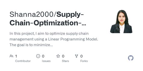 github shanna2000 supply chain optimization using linear programming