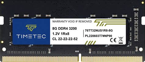 Timetec 8gb Ddr4 3200mhz Pc4 25600 Non Ecc Unbuffered 1 2v Cl22 1rx8