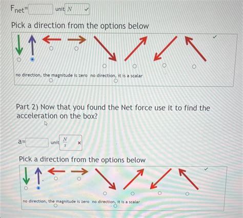 Solved Part 1 What Is The Net Force On The Box If All The Chegg Com