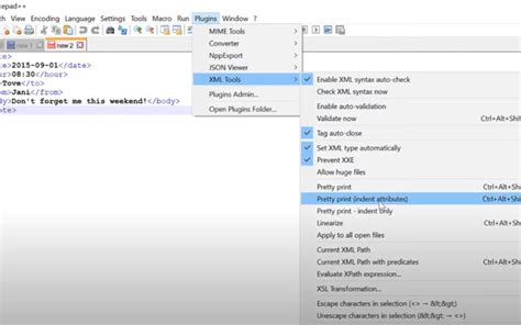 How To Format Xml In Notepad Quickly