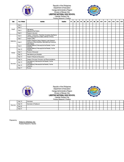 Research Timeline Pdf
