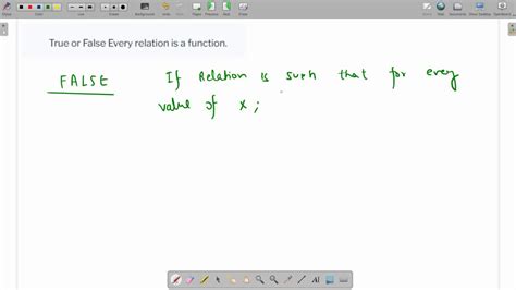 solved true or false every relation is a function