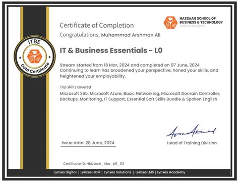 muhammad arshman ali on linkedin it training learningjourney