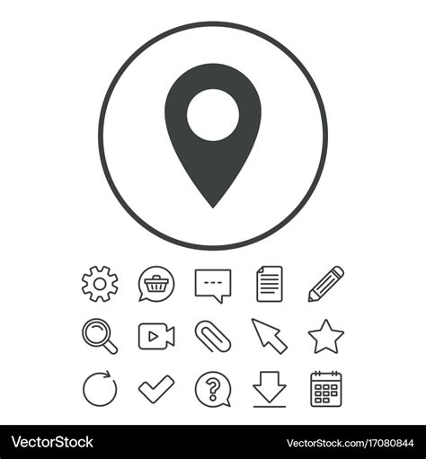 Map Pointer Icon Gps Location Symbol Royalty Free Vector