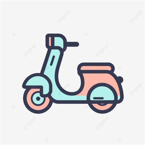 선형 섬세함의 스타일로 벡터 모터 달린 자전거 직계 아이콘 평면 아이콘 Png 일러스트 및 벡터 에 대한 무료 다운로드 Pngtree