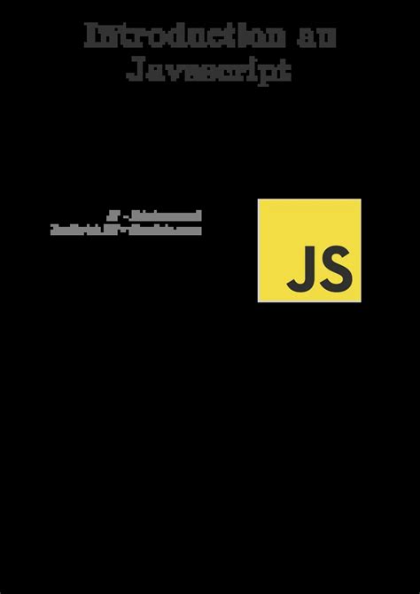 Javascript Maîtriser Les Bases Du Développement Web