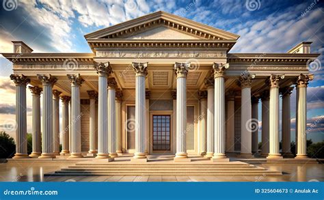 Pillars Of History A Masterpiece Of Classical Design Generative Ai Neural Artwork Stock Image