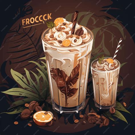 Premium Vector Vector Cappuccino Tropical Smoothies Social Media Post