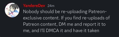 Psa Dev Will Dmca Patreon Re Uploads Rosana