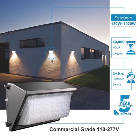 Lightdot 6 Pack 120w Led Wall Pack Lights ðŸ­ðŸ¬ðŸ¬ ðŸ®ðŸ³ðŸ³ð—© ðƒð«ð¢ð¯ðžð