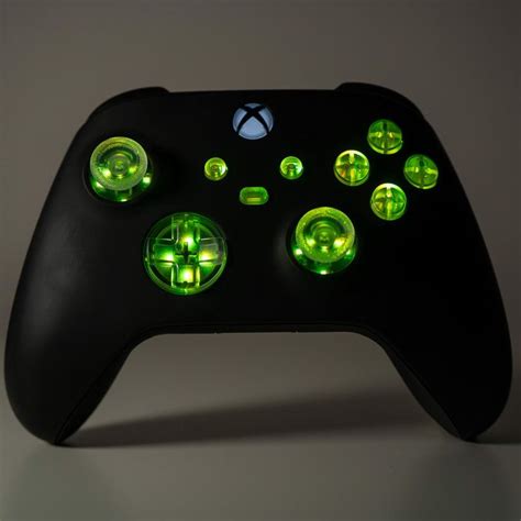 custom xbox controller led mod black with clear backlit buttons for xb