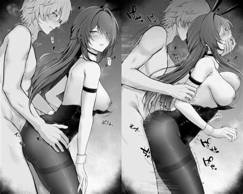 Rule 34 1boy 1girls Acheron Honkai Star Rail Areolae Black And