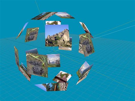 aframe layout component how to make a sphere images gallery stack