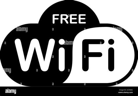 Wi Fi Free Wireless Internet Network Connection Icon Black Isolated Vector On White Background