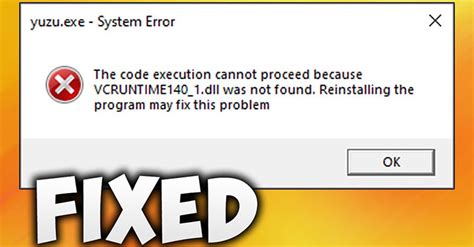 how to fix vcruntime140 1 dll not found is missing error in