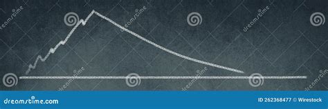 Presentation In A Curve On A Blackboard Drawing With Chalk Stock Image