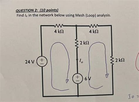 solved question 1 10 points find v1 and v0 in the network