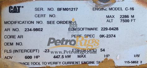 Cat C16 450kw Genset ⋆