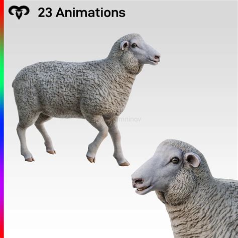 Artstation Sheep Female Animated Game Assets