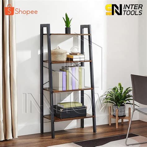 [ลดพิเศษ] Innhome ชั้นวางของ ชั้นวางหนังสือ ชั้นวางมินิมอล โครงเหล็ก 4 ชั้นวางคร่อมอเนกประสงค์