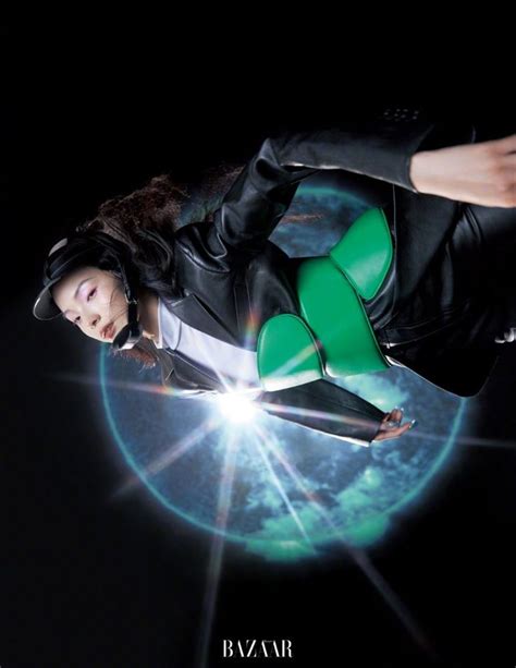 Into Space Ju Xiao Wen For Harpers Bazaar Cn Oct 2021 Fashion Photography Poses