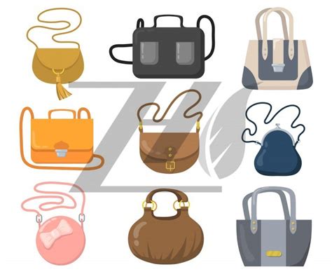 دانلود وکتور ست کیف های زنانه دانلود رایگان فایل لایه باز، Psd، وکتور