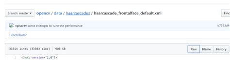 吴裕雄 天生自然python学习笔记人脸识别用到的特征文件haarcascade frontalface default xml下载