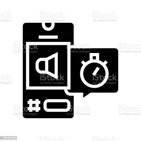 디지털 마케팅 임시 글리프 아이콘 벡터 일러스트레이션 Brand Name Smart Phone에 대한 스톡 벡터 아트 및 기타 이미지 Brand Name Smart