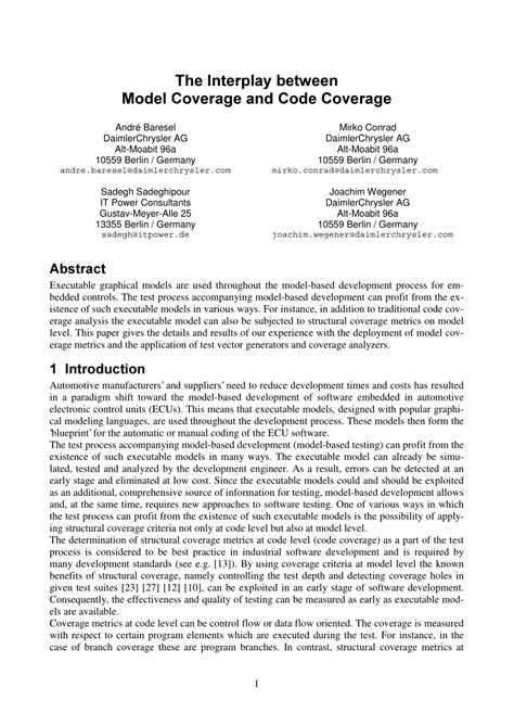 Pdf The Interplay Between Model Coverage And Code Coverage