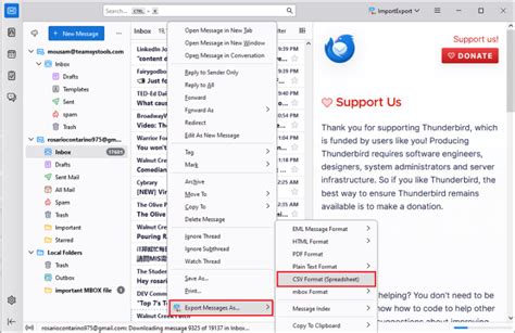 How To Export Thunderbird Emails To Excel Spreadsheet