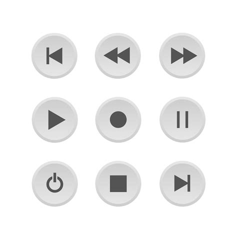 Premium Vector Video Media Player Vector Icons Set Mediaplayer