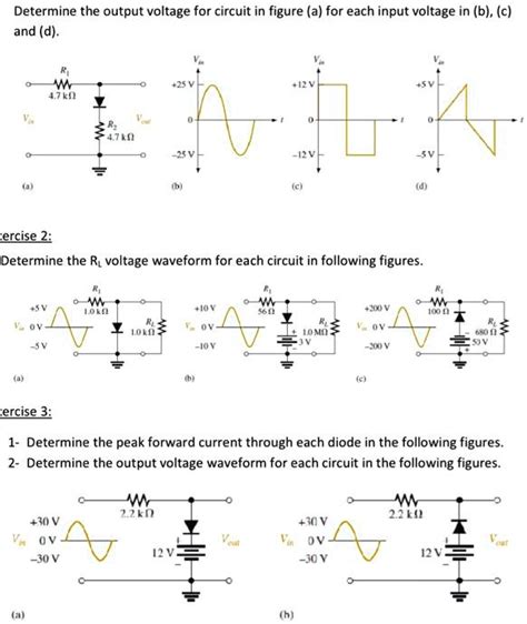 Solved Exercise 1 2 3 Please Determine The Output Voltage For The