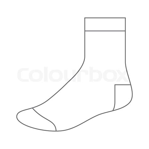Sock Template Stock Vector Colourbox Sock Template Stock Vector Colourbox