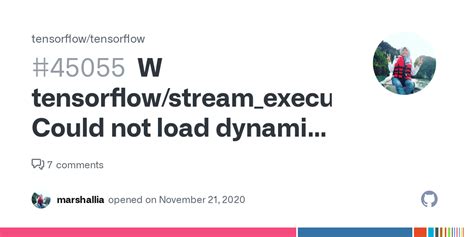 W Tensorflow Stream Executor Platform Default Dso Loader Cc 60] Could Not Load Dynamic Library