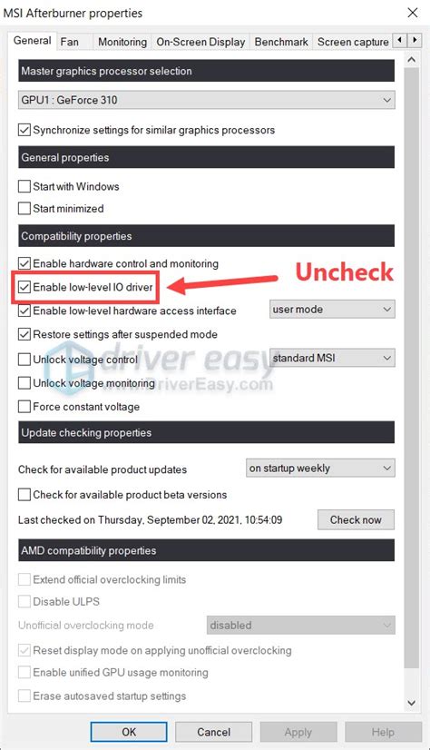 SOLVED MSI Afterburner Not Detecting GPU On Windows Driver Easy