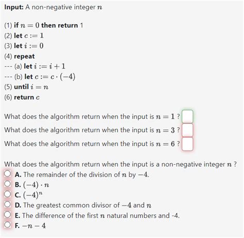 Solved If N0 Then Return 1 Let C1 Let I0 Repeat A Let
